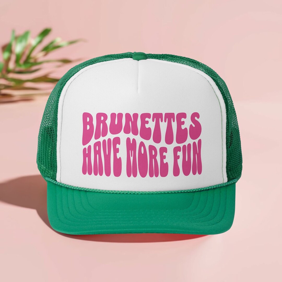 Brunettes Have More Fun Trucker Hat, Girls Trip Gift, Retro Beach ...