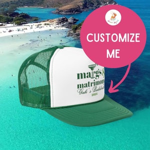 Personalized Margs and Matrimony Bachelorette Trucker Hats, Margarita ...