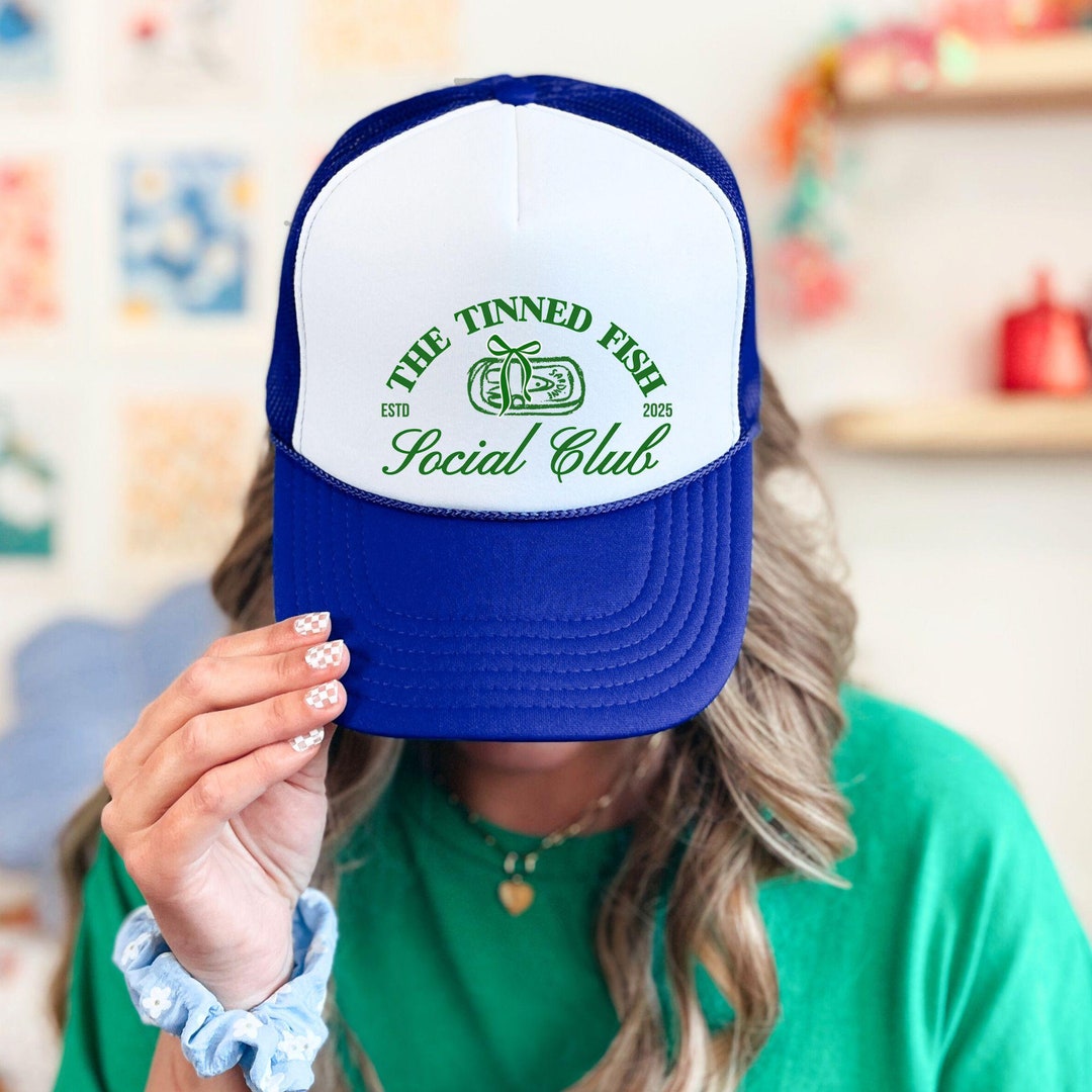 The Tinned Fish Social Club Hat, Funny Sardine Gift, Tinned Fish ...