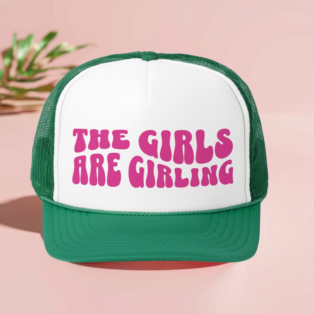 The Girls Are Girling Trucker Hat, Girls Trip Favors, Retro Beach ...