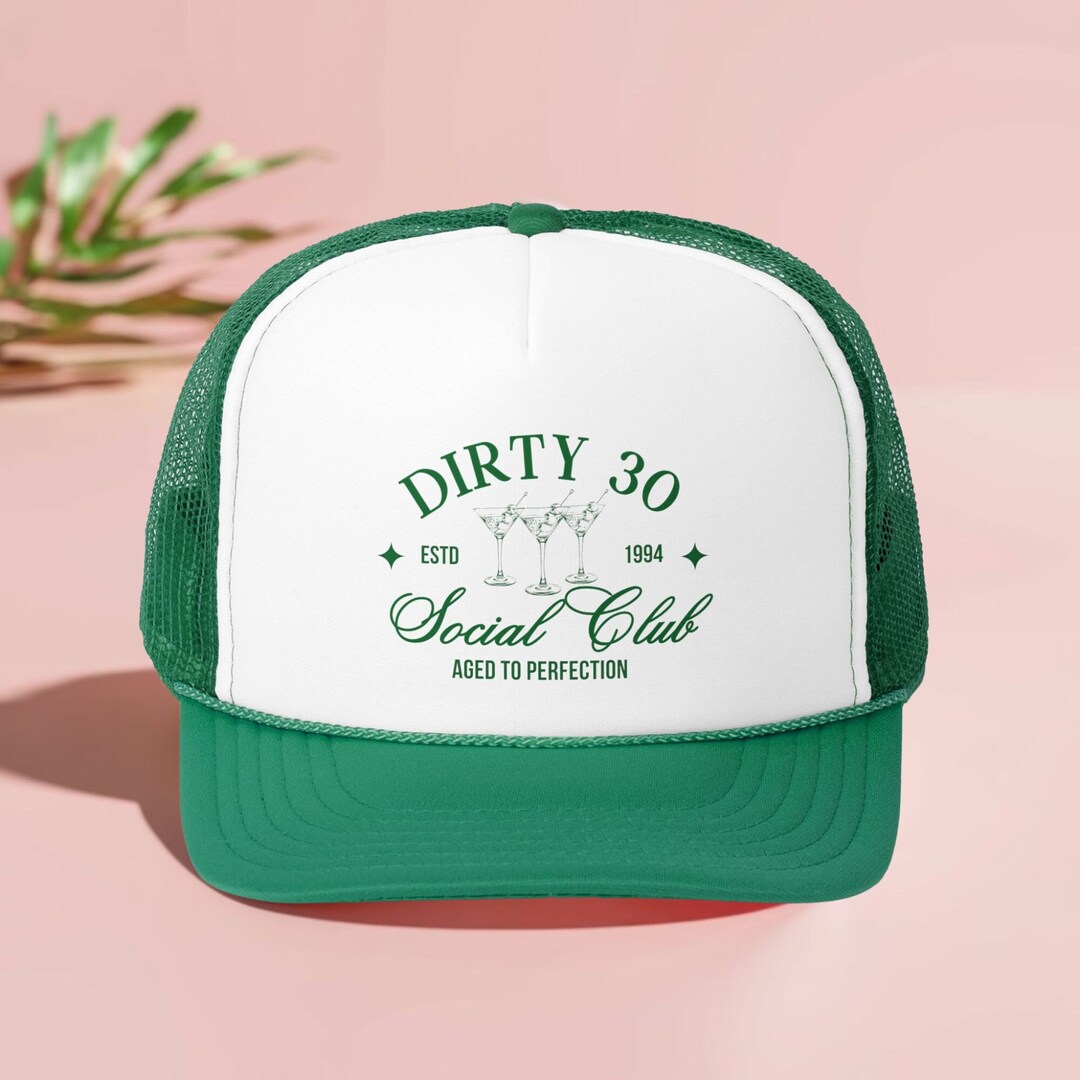 Dirty 30 Birthday Hat, 30th Birthday Gift for Her, Martini Themed ...