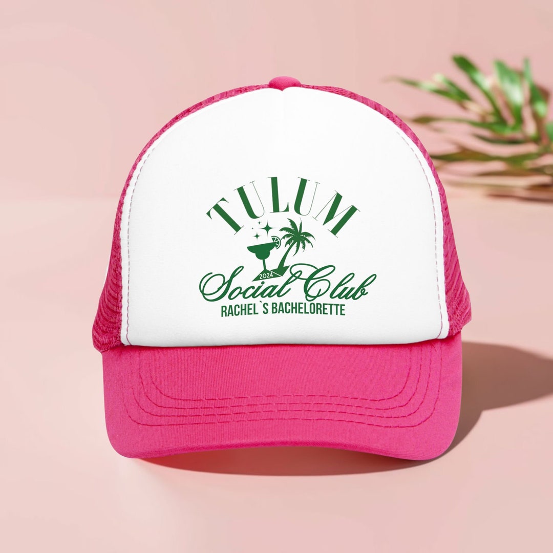 Tulum Social Club Custom Trucker Caps, Beach Bachelorette Party Hats ...