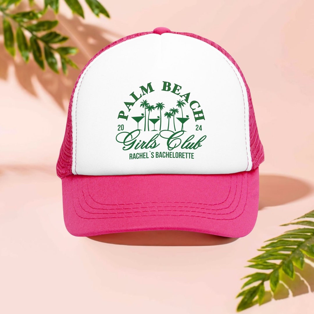 Palm Beach Florida Bachelorette Custom Trucker Hats, Personalized ...