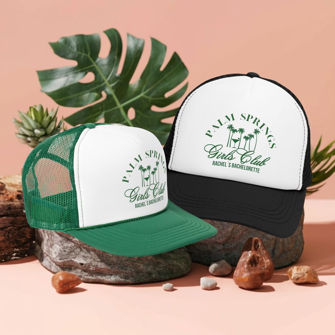 Palm Springs Bachelorette Party Custom Trucker Hats, Bridesmaid Gifts ...
