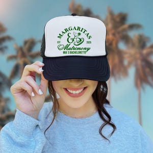 Margs and Matrimony Bachelorette Hats, Margarita Party Custom ...