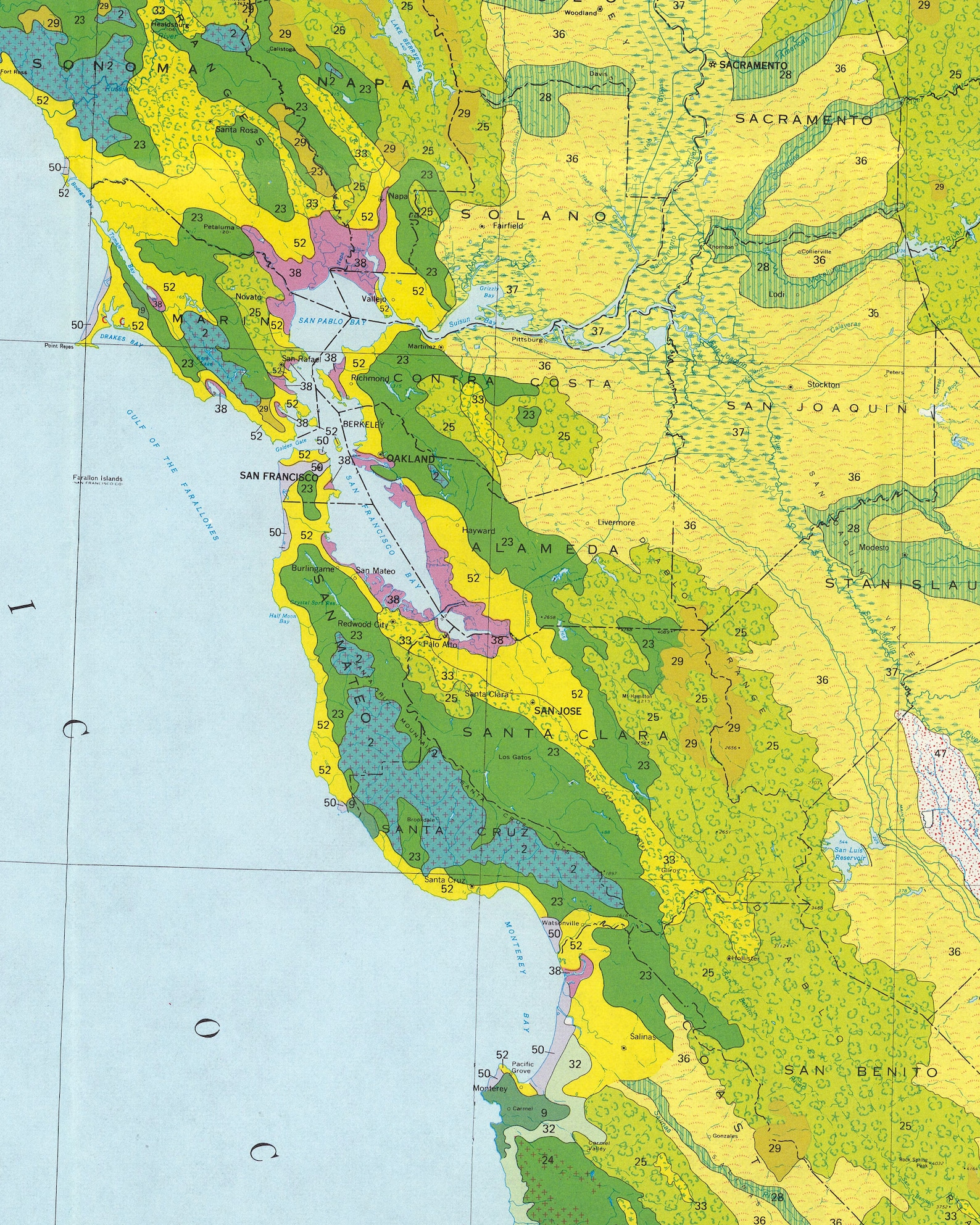 California Vegetation Map Print Forest and Natural Vegetation - Etsy UK