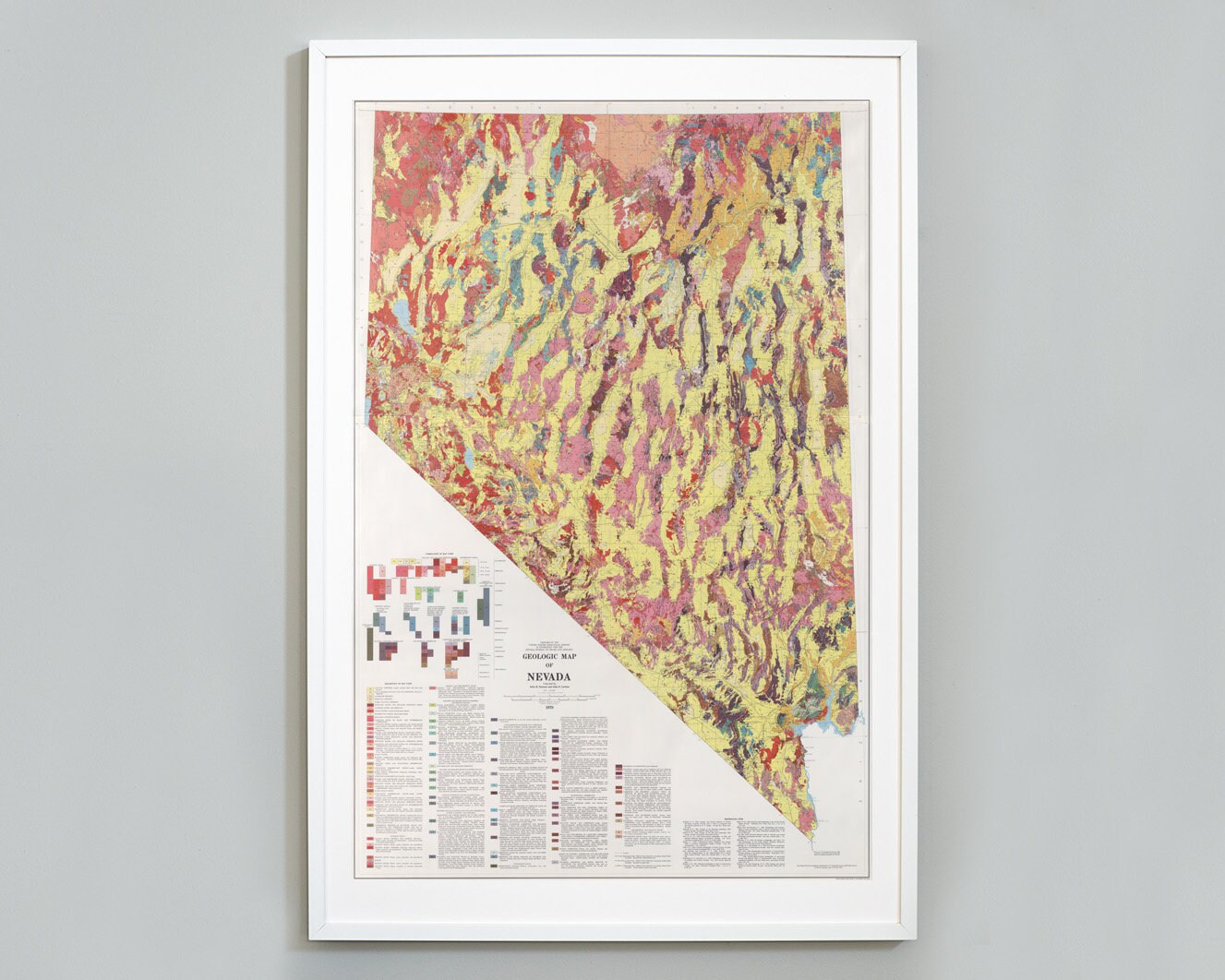 Geology Map of Nevada Science Chart Map Print Geologic Time | Etsy