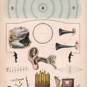 Acoustics Diagram Print, Music Print, Music Art, Science Chart ...