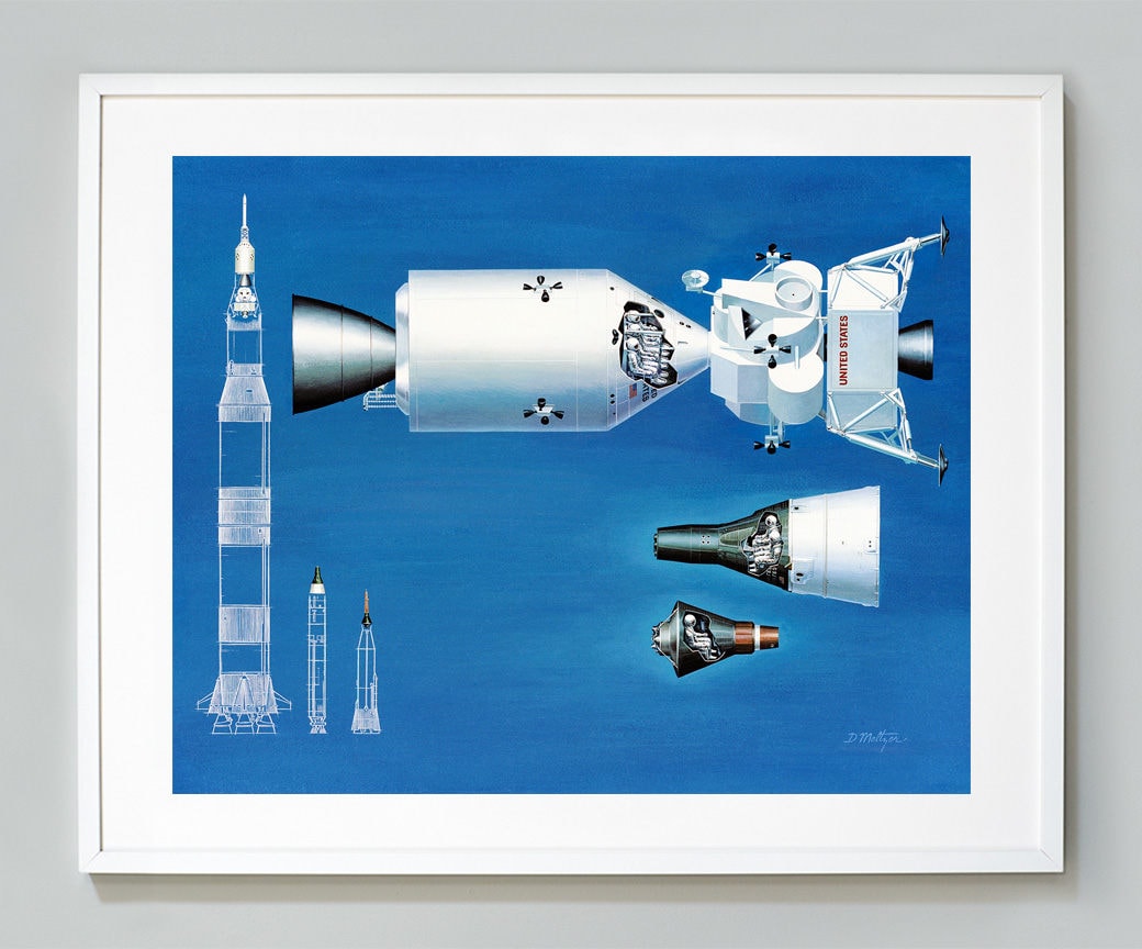 Spaceship Print Spacecraft NASA Print Gemini Apollo - Etsy