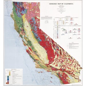 California Geology Map Print: Science Chart, Museum Quality - Etsy