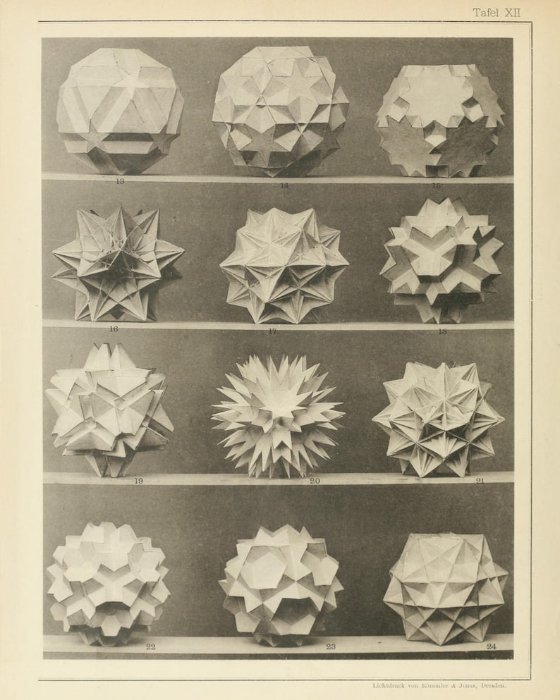 Polyhedra Models Print 3 Max Brückner Polyhedral Models of | Etsy
