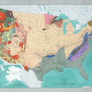 USA Tectonic Map Print: Geological Wall Art - Etsy