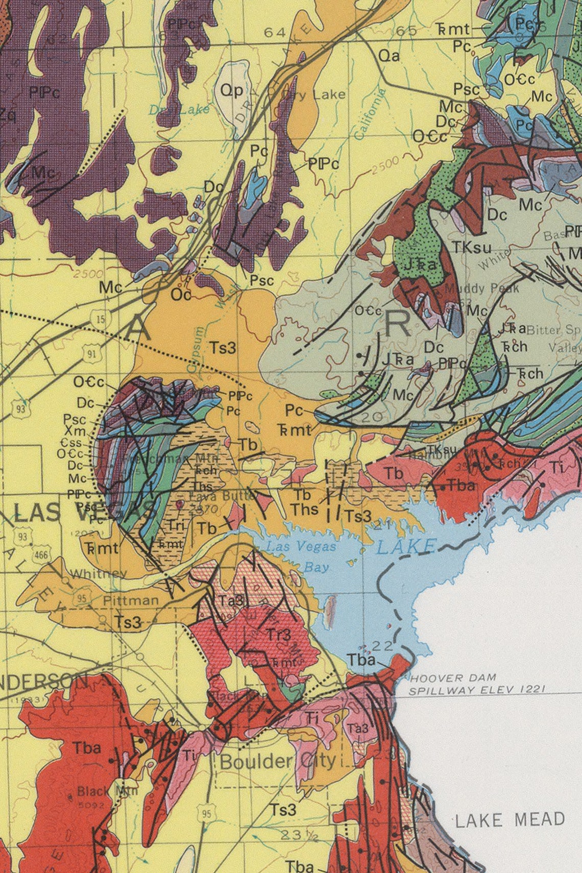 Geology Map of Nevada Science Chart Map Print Geologic Time - Etsy