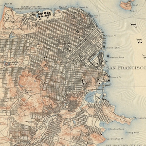 San Francisco Bay Topography Map Print, Bay Area California Map ...