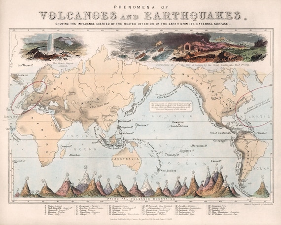 Earthquake And Volcano Map