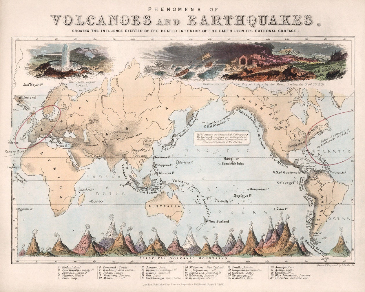 Earthquakes And Volcanoes Map