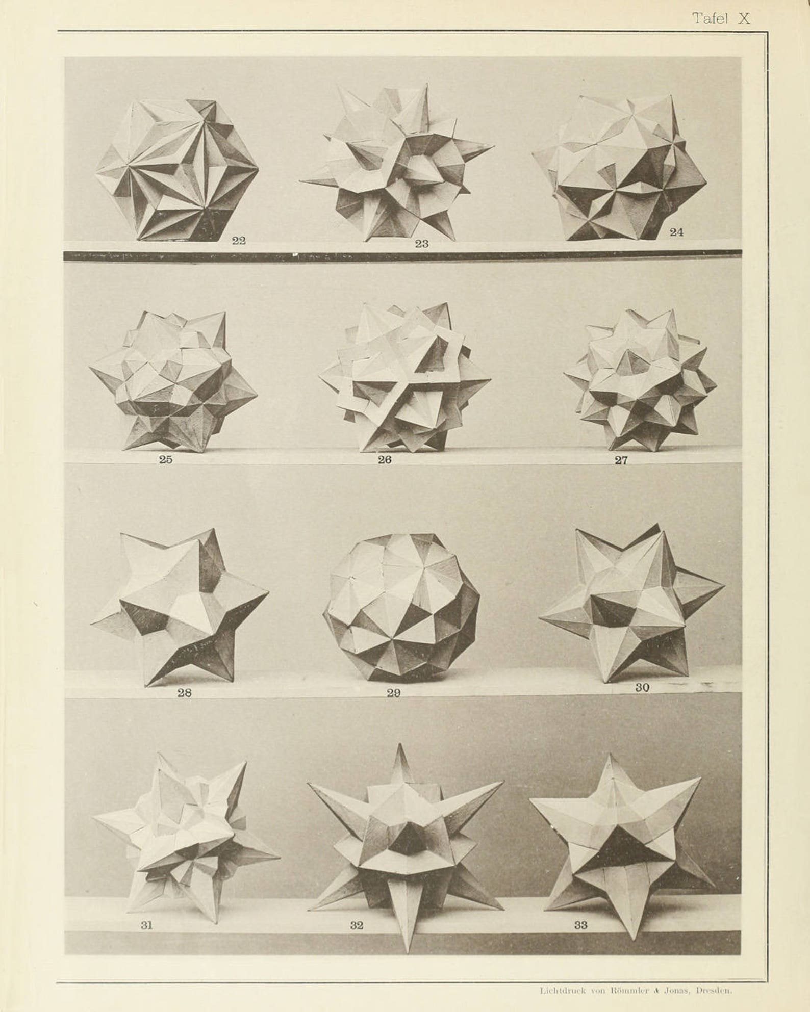 Polyhedra Models Print Max Brückner Polyhedral Models of | Etsy