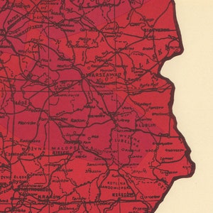 Poland as a Red Carnation Pictorial Map, Roman Cieslewicz 1956, Maja ...