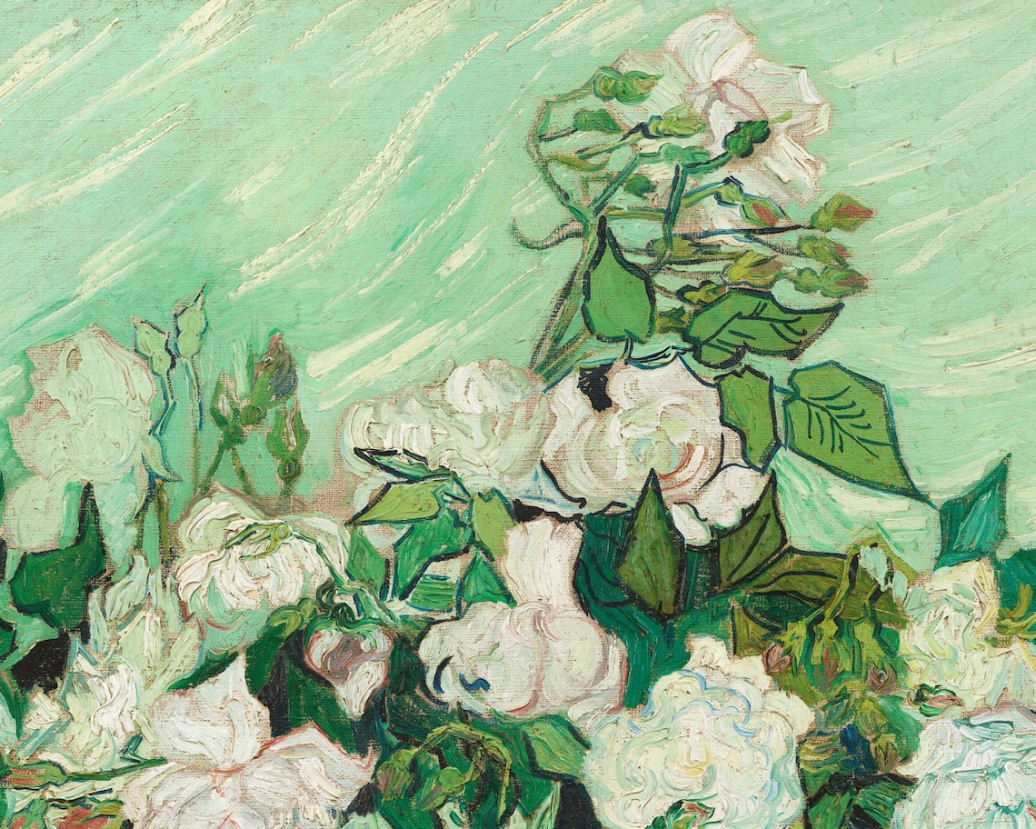 Van Gogh Roses Print Springtime Roses 1890 Wall Art | Etsy