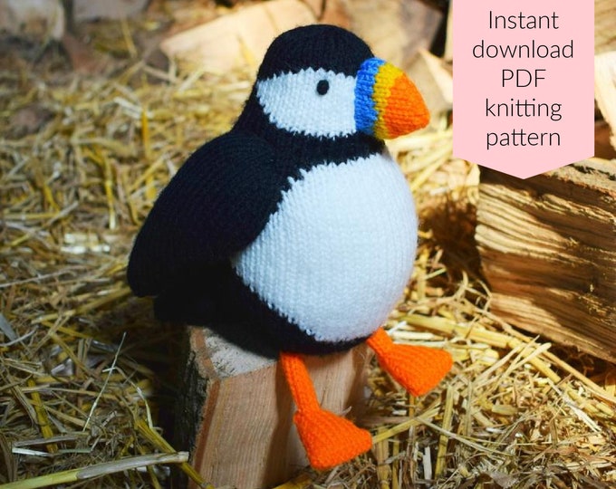 Puffin Hat PDF Knitting Pattern, Fair Isle Hat Easy Knit Pattern - Etsy