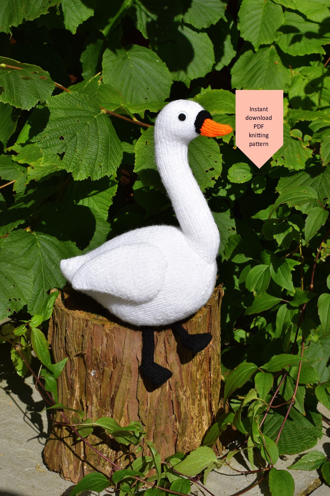Yvonne the Swan Knitting Pattern PDF Digital Download - Etsy
