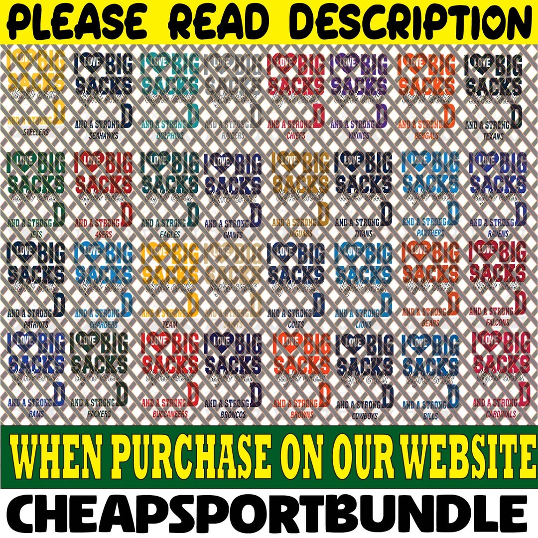 32 Files Funny Quotes With NF-L Teams Bundle Svg Love Big - Etsy