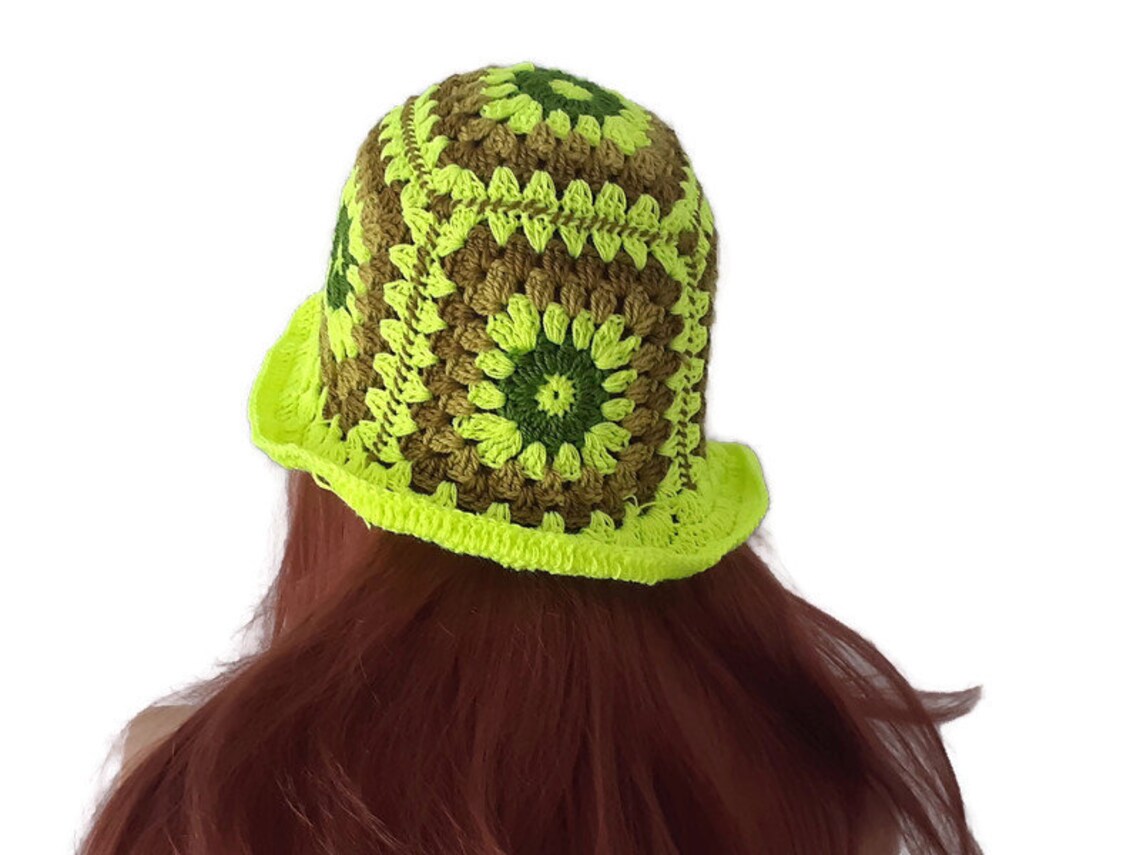 Neon Green Hues Summer Hat Handmade Hats for Women Festival | Etsy