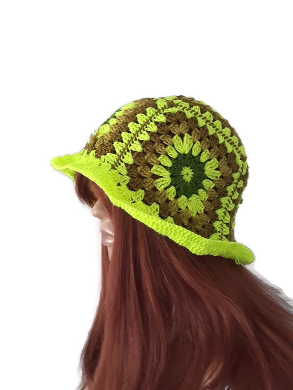Neon Green Hues Summer Hat Handmade Hats for Women Festival | Etsy