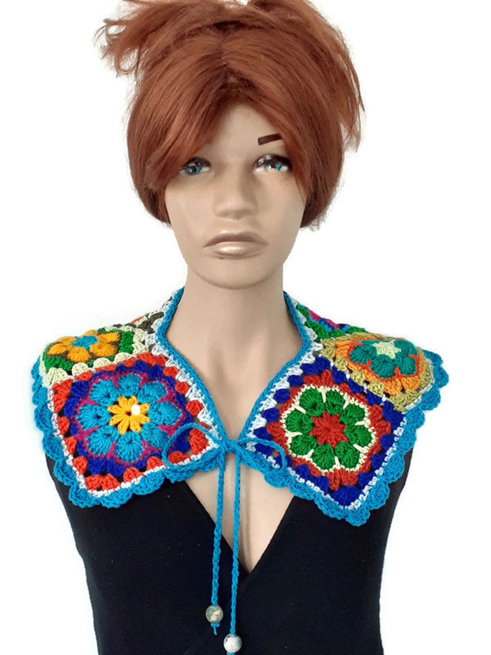 Granny Square Collar Bohemian Clothing Vintage Detachable - Etsy