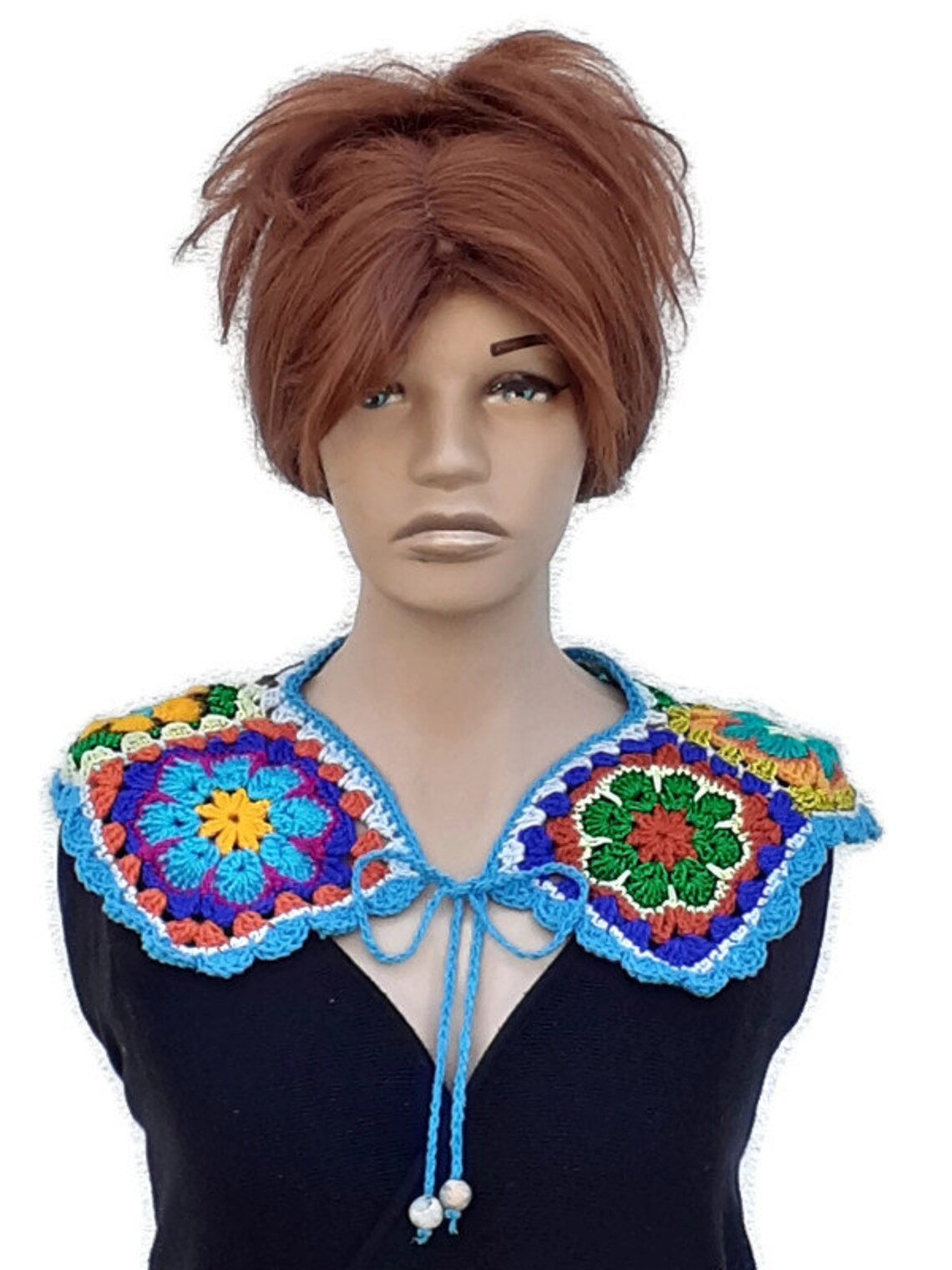 Granny Square Collar Bohemian Clothing Vintage Detachable - Etsy