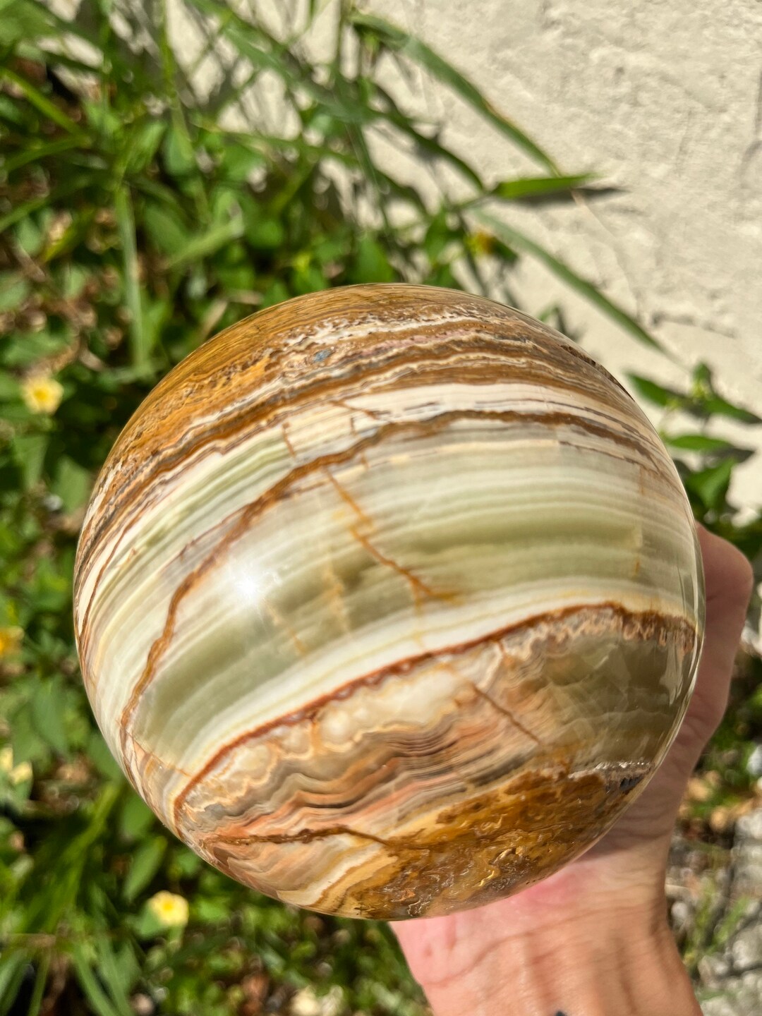 4.4 Lbs Extra Large Afgan Jade Sphere / Serpentine Sphere // 2001 Grams ...