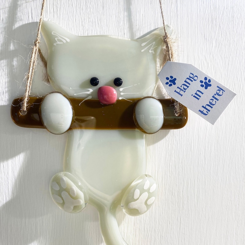 Fused Glass Cat - Etsy UK
