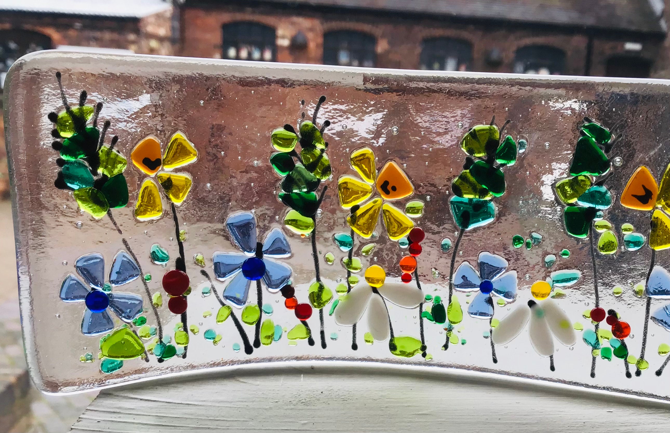 Handmade Fused Glass Spring Flower Daffodil Suncatcher Candle - Etsy UK