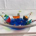 Fused Glass Handmade Ship Bowl, Decretive Colourful Boats Ships and ...