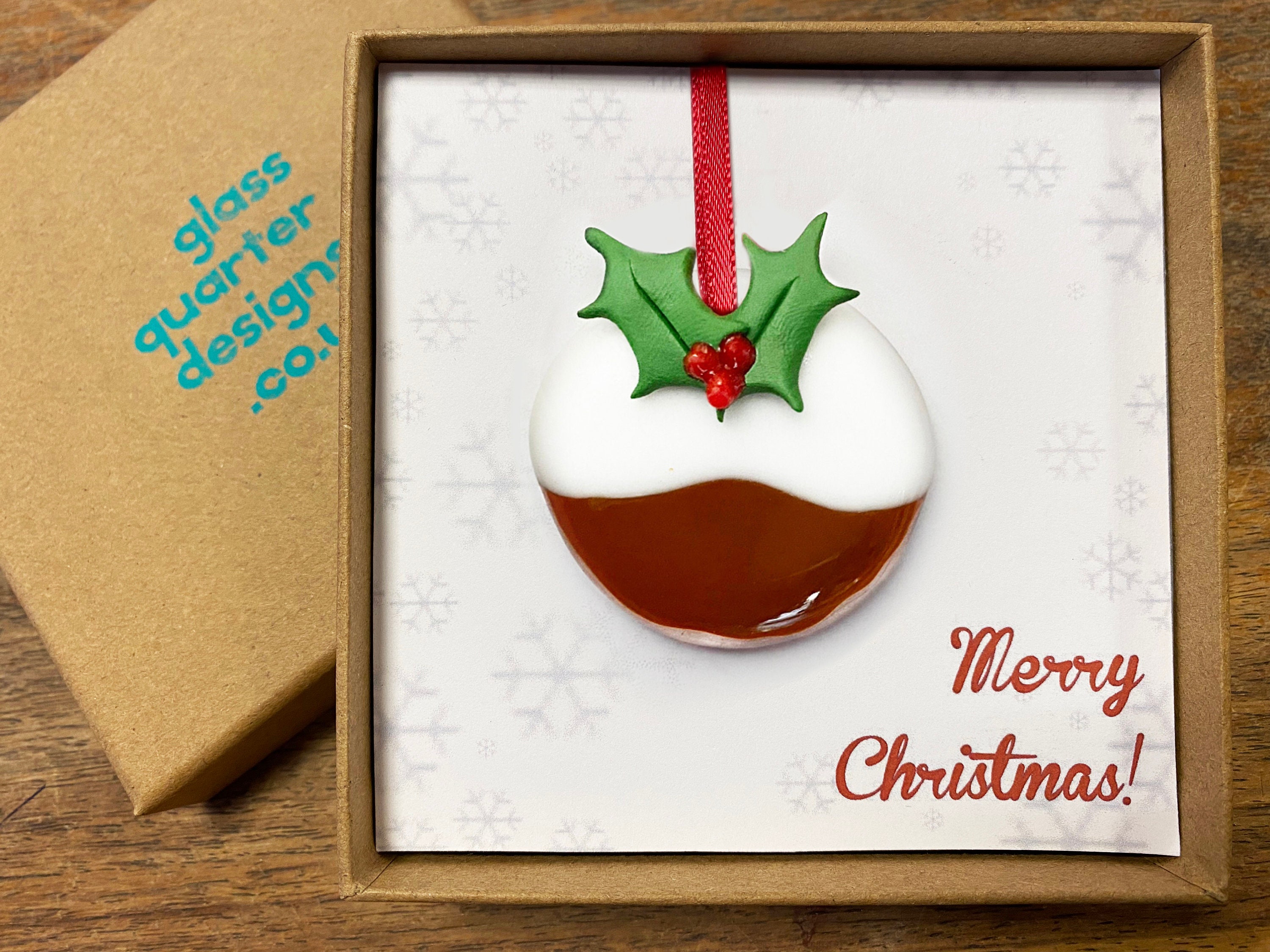 Fused Glass Christmas Pudding Decorations, Send a Pud Christmas Tree ...