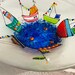 Fused Glass Handmade Ship Bowl, Decretive Colourful Boats Ships and ...