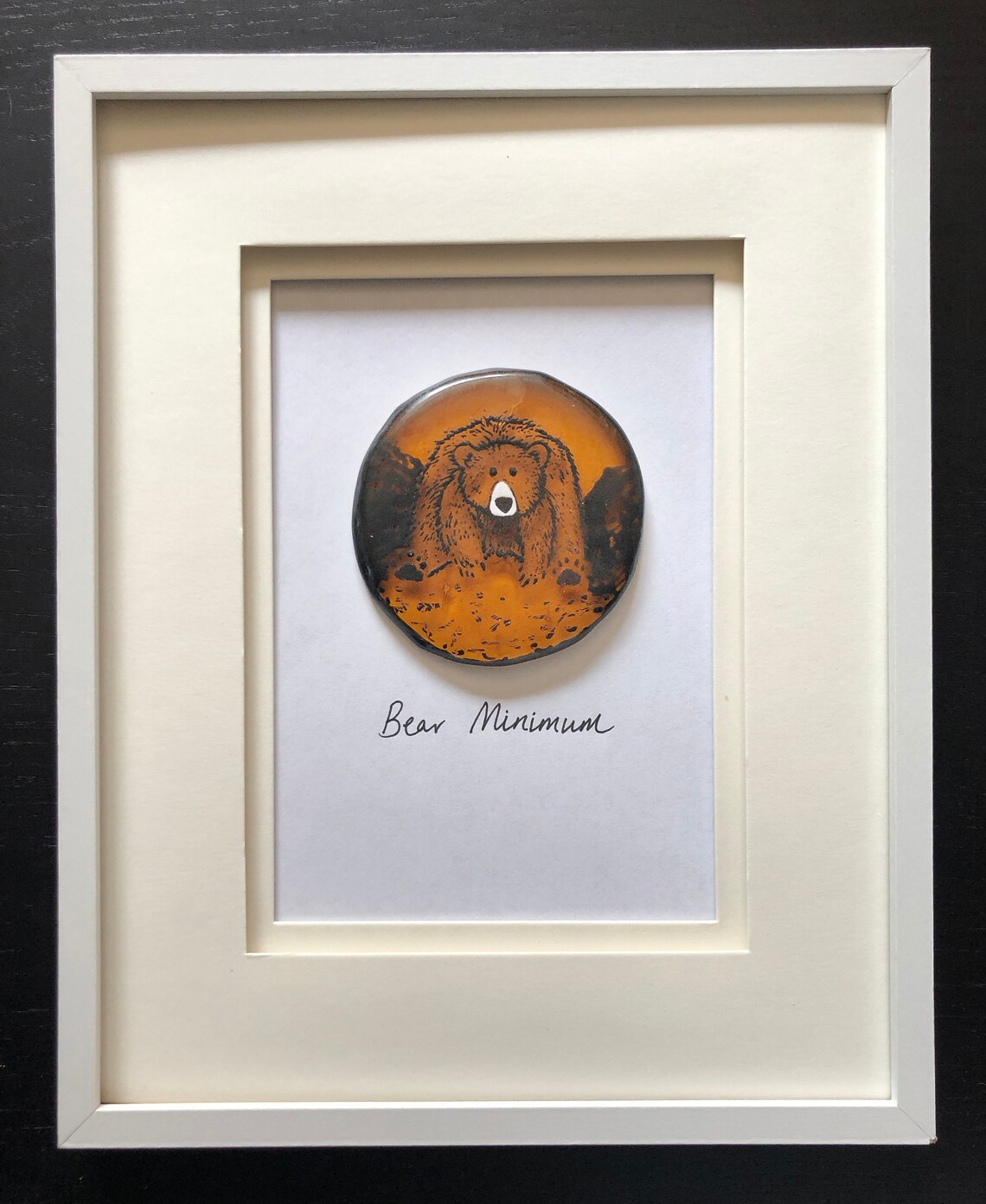 Handmade Fused Bear Picture the Bear Minimum Unique Gift | Etsy UK
