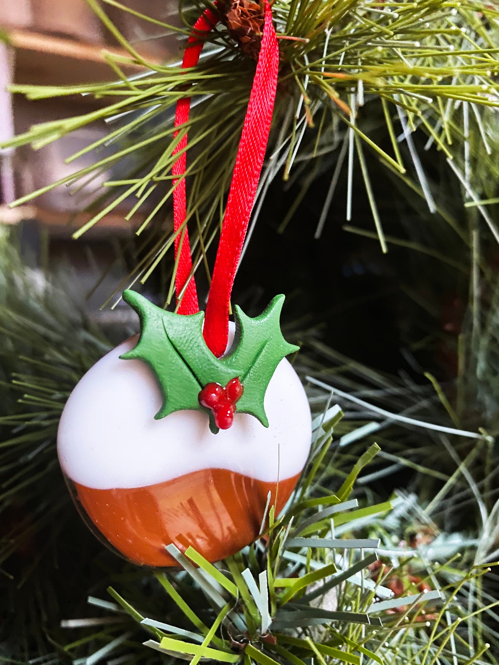 Fused Glass Christmas Pudding Decorations Send a Pud - Etsy UK