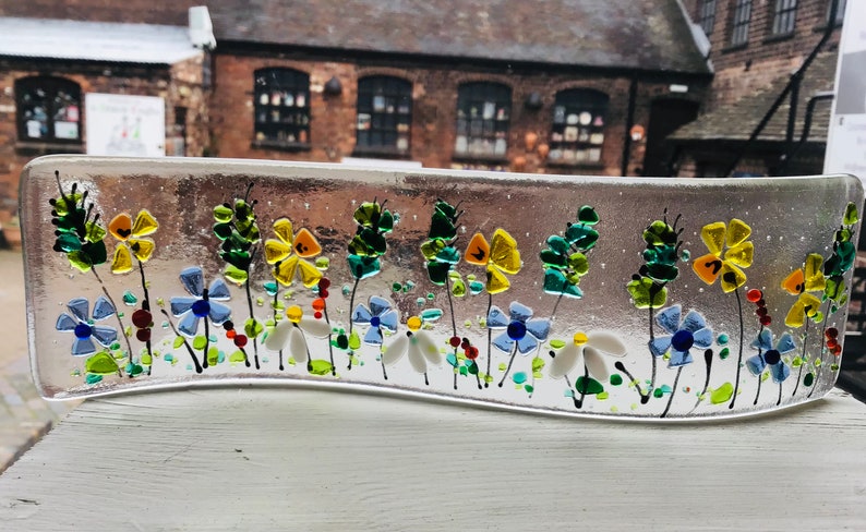Handmade Fused Glass Spring Flower Daffodil Suncatcher Candle - Etsy UK