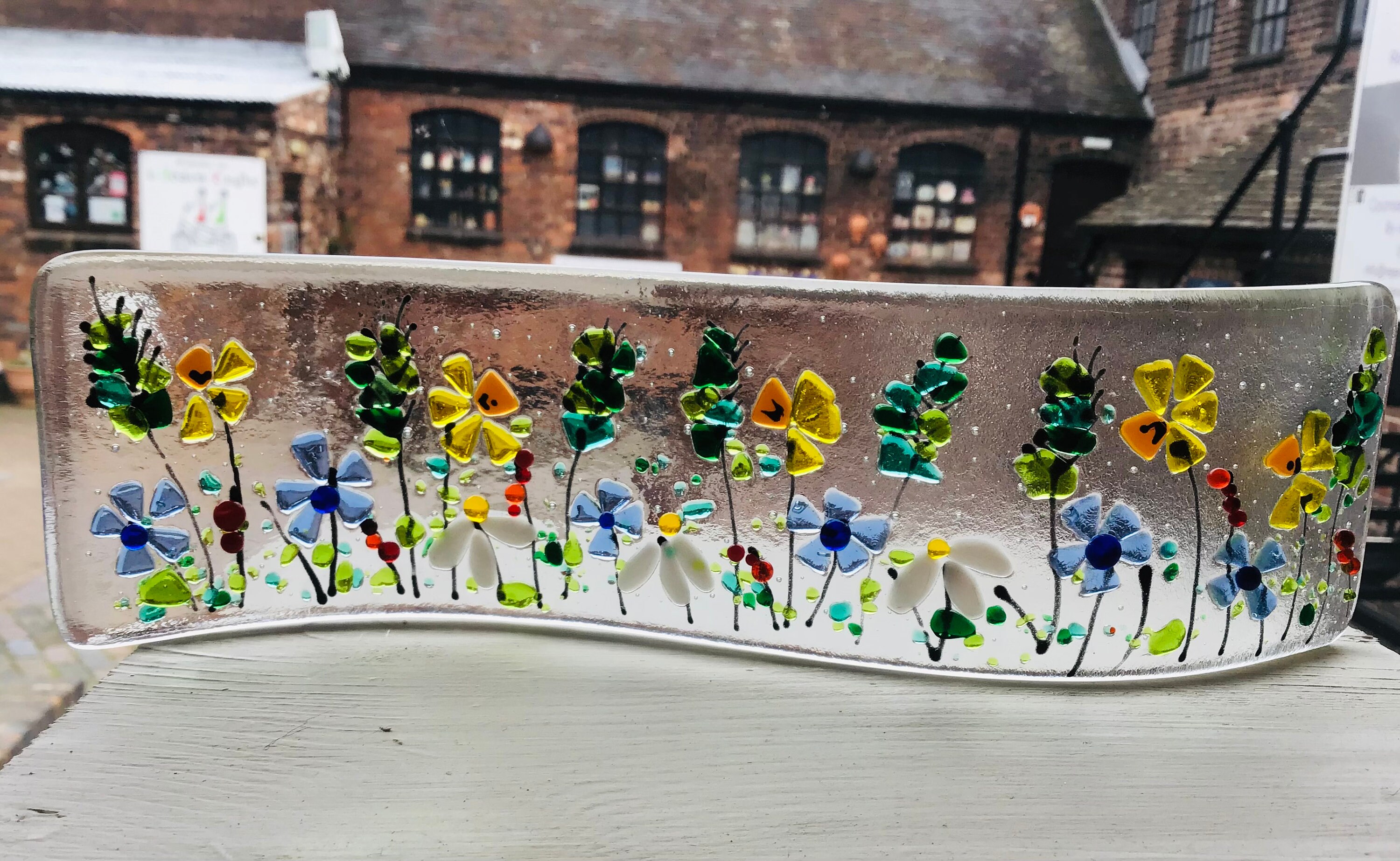 Handmade Fused Glass Spring Flower Daffodil Suncatcher Candle - Etsy UK