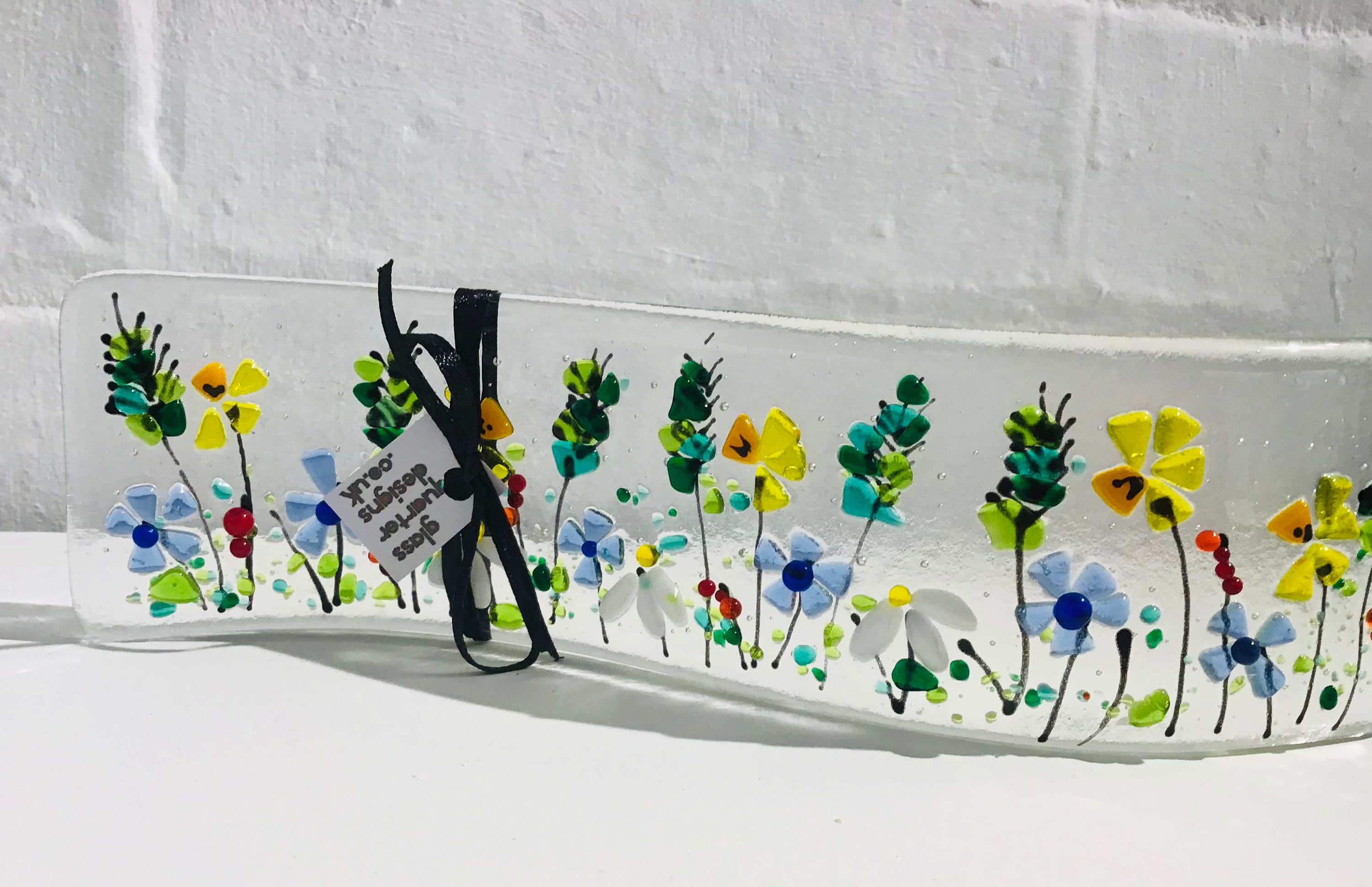 Handmade Fused Glass Spring Flower Suncatcher: Daffodil Candle Screen ...