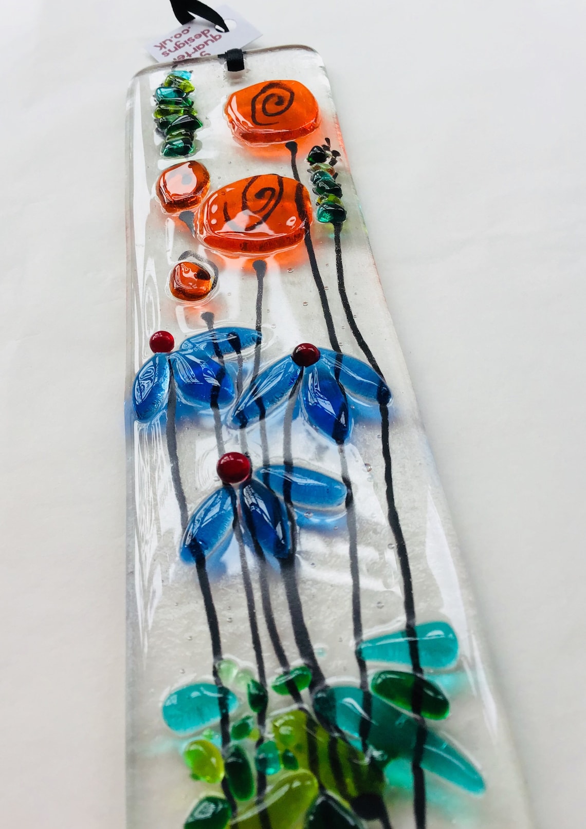 Fused Glass Suncatcher Flowers - Etsy