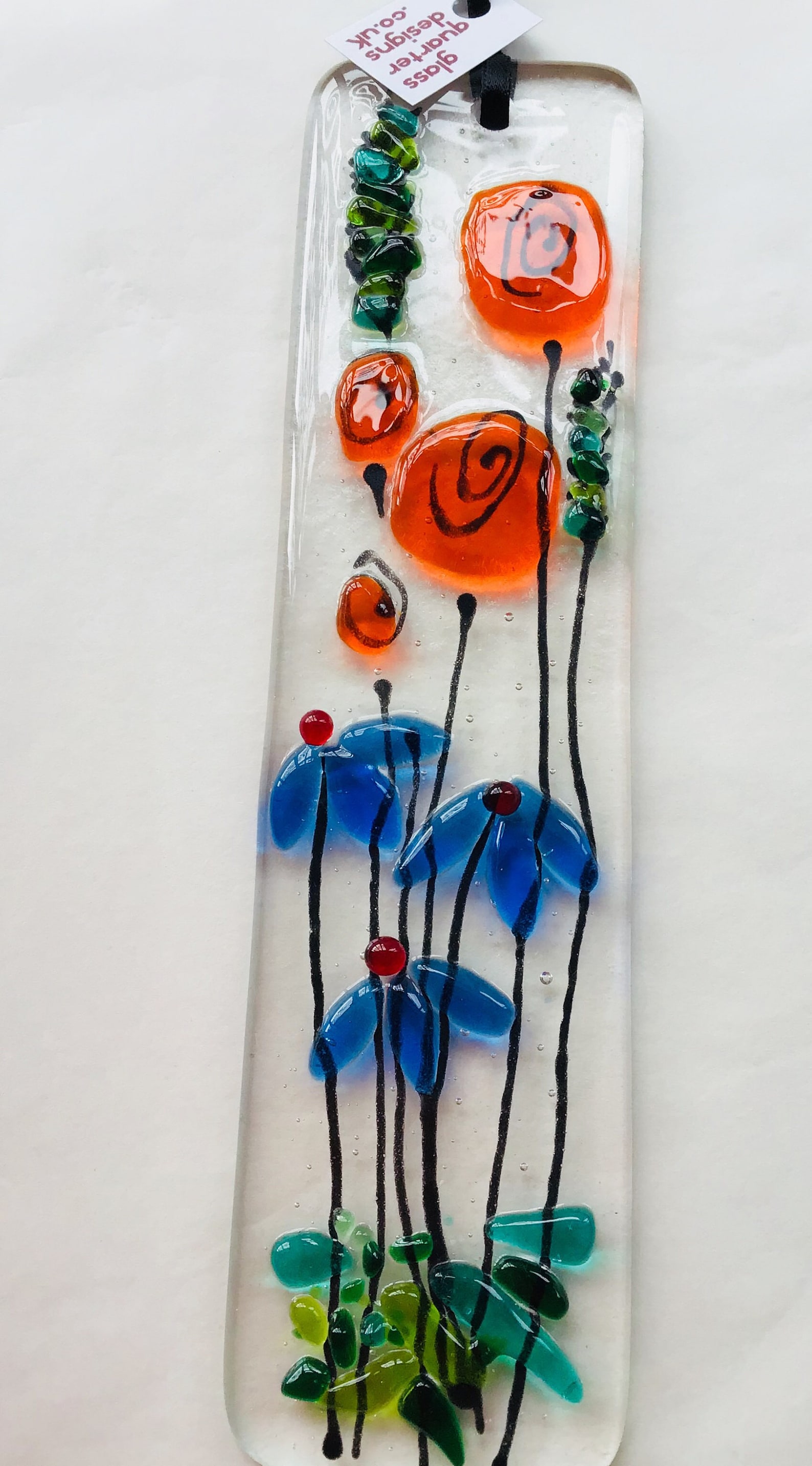 Fused Glass Suncatcher Flowers - Etsy