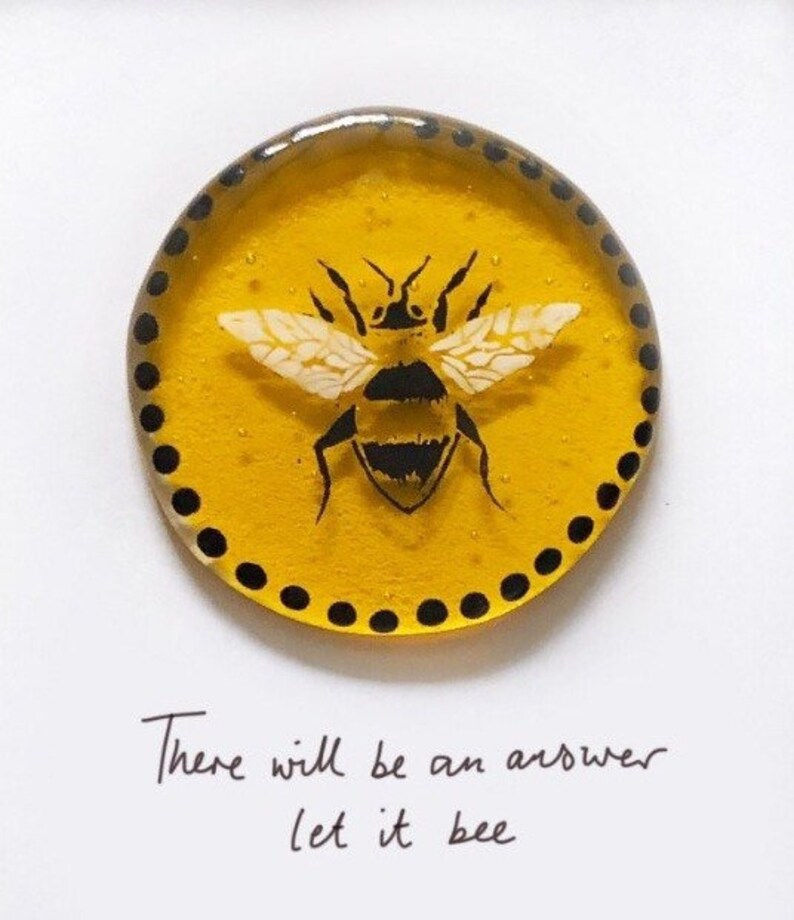 Handmade Fused Glass Bee Picture Let It Bee Unique Gift - Etsy UK