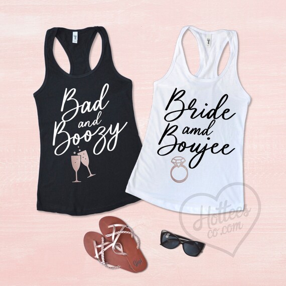 Bride and Boujee Bad and Boozy Bachelorette Party Shirts Bad | Etsy