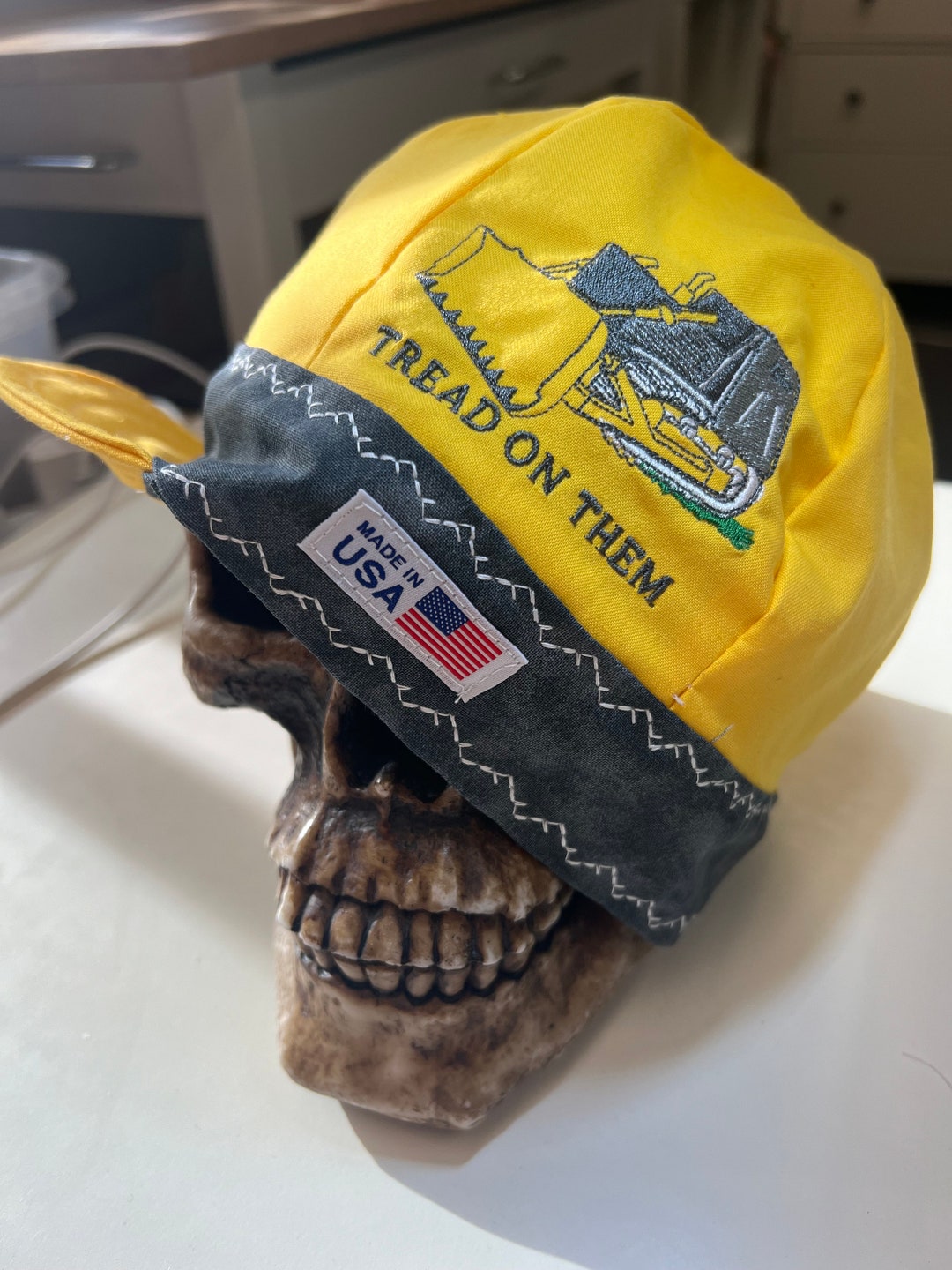 KILLDOZER -embroidered- Black and Yellow - Reversible Made to Order- Pre Shrunk - 100% Cotton - Etsy