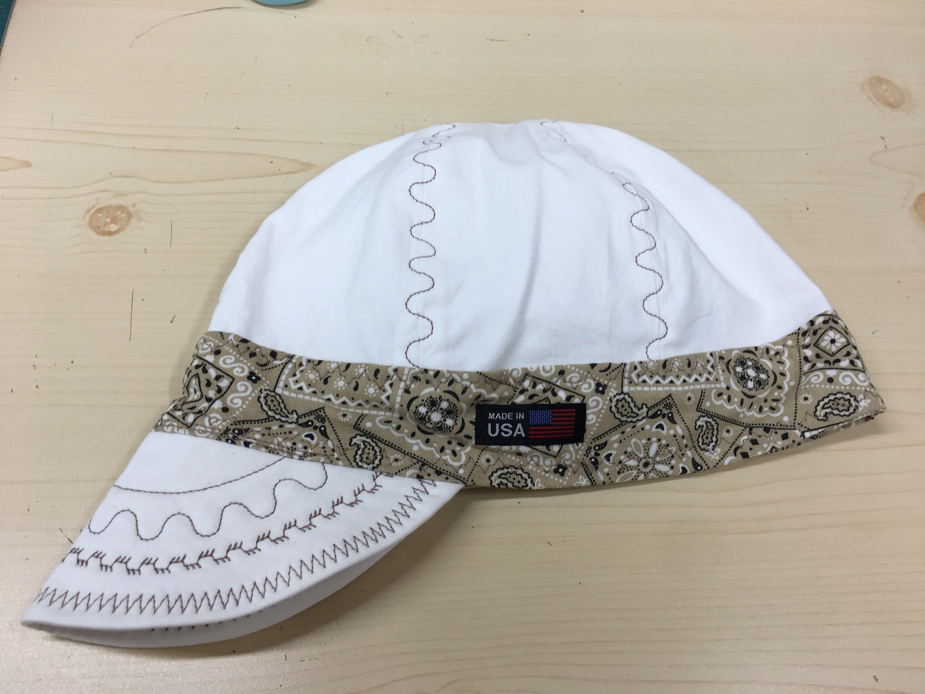 White Bandana Banders TAN Bandana Reversible 100% Cotton - Etsy