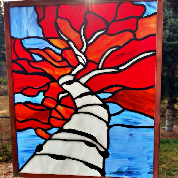 Stained Glass Aspen Tree - Etsy