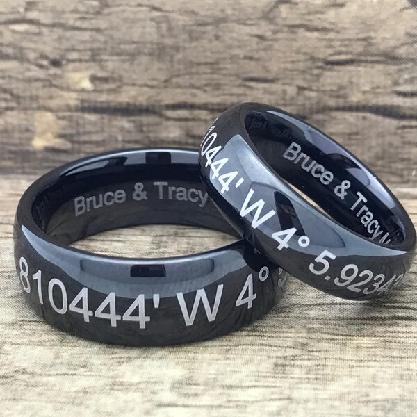 Coordinates Ring - Etsy