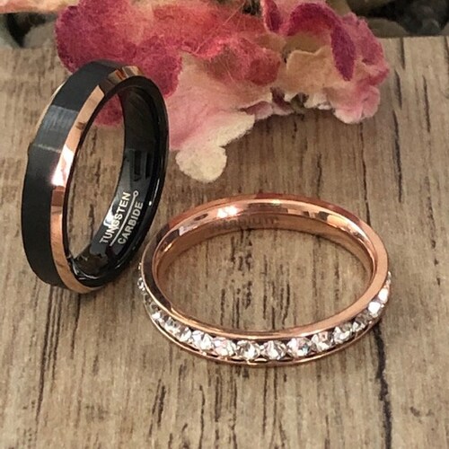 His and Hers Tungsten Wedding Band Set Men & Women6mm - Etsy